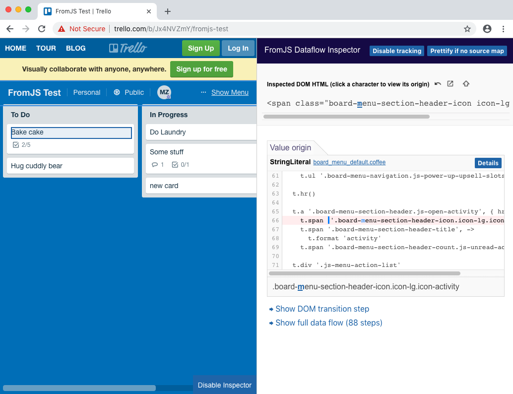 Fromjs An Experimental Data Flow Analysis Tool For Front End Javascript